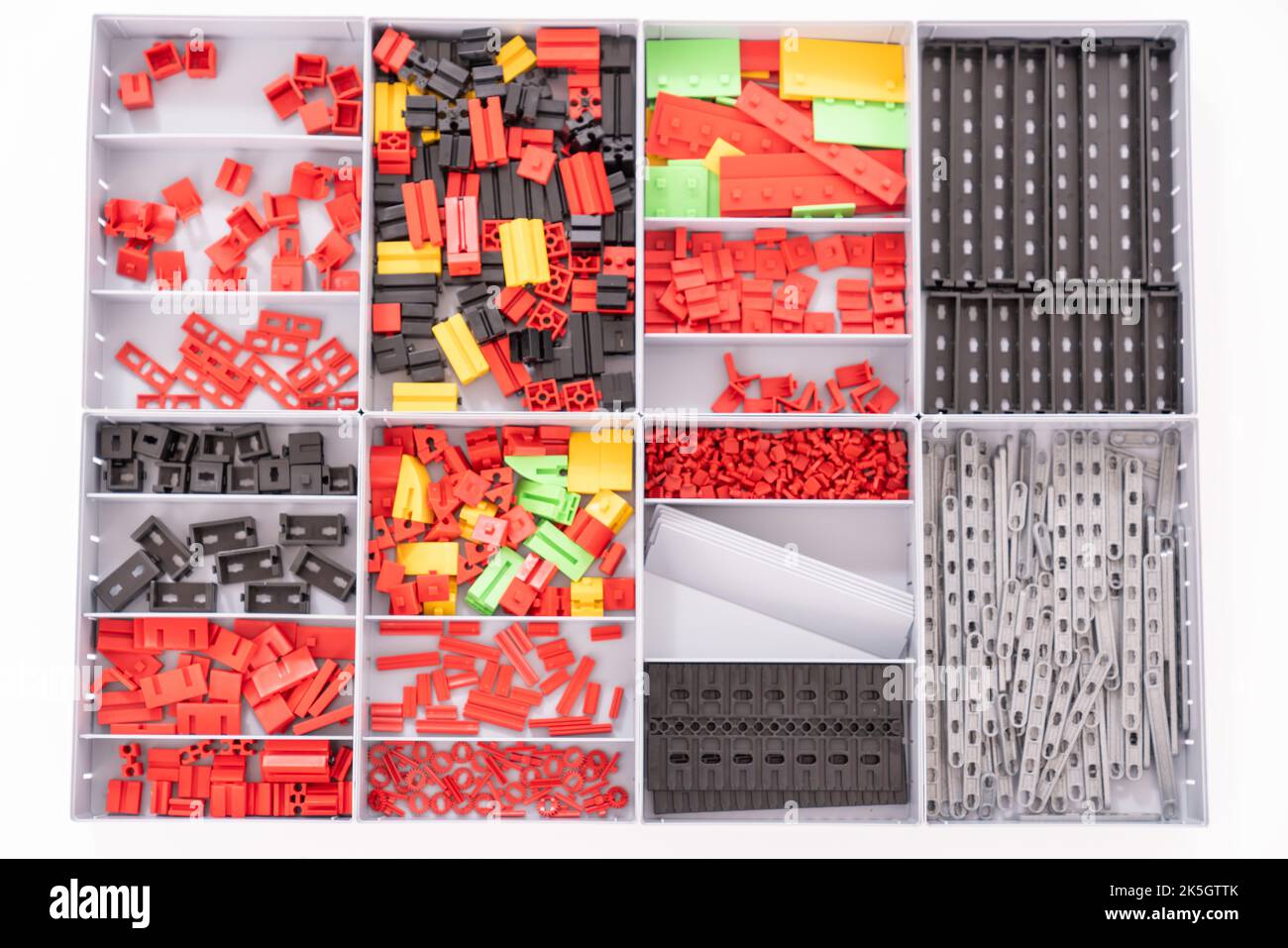 Set for assembling mechanical toys. Children's set of plastic parts for ...
