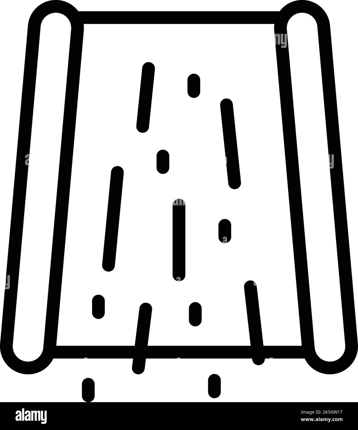 Gold mine slide icon outline vector. Game treasure. Dig money Stock ...