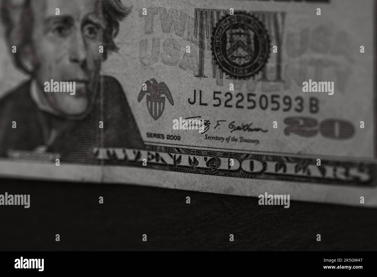US dollar bills. American economy inflation and devaluation Stock Photo ...