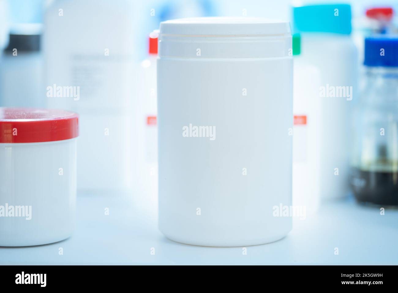 Plastic container for storing chemicals and food additives Stock Photo ...