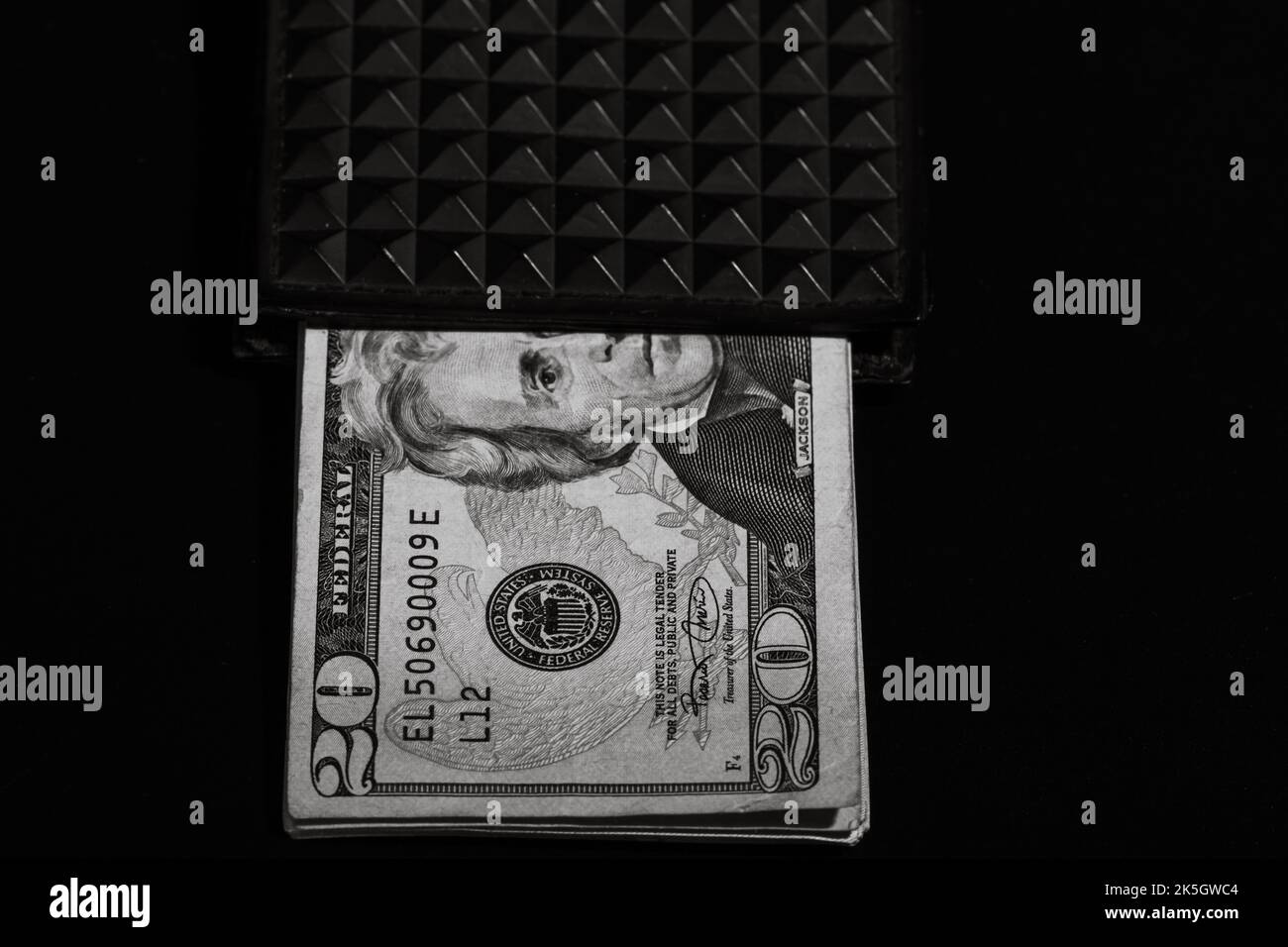 US dollar bills. American economy inflation and devaluation Stock Photo ...