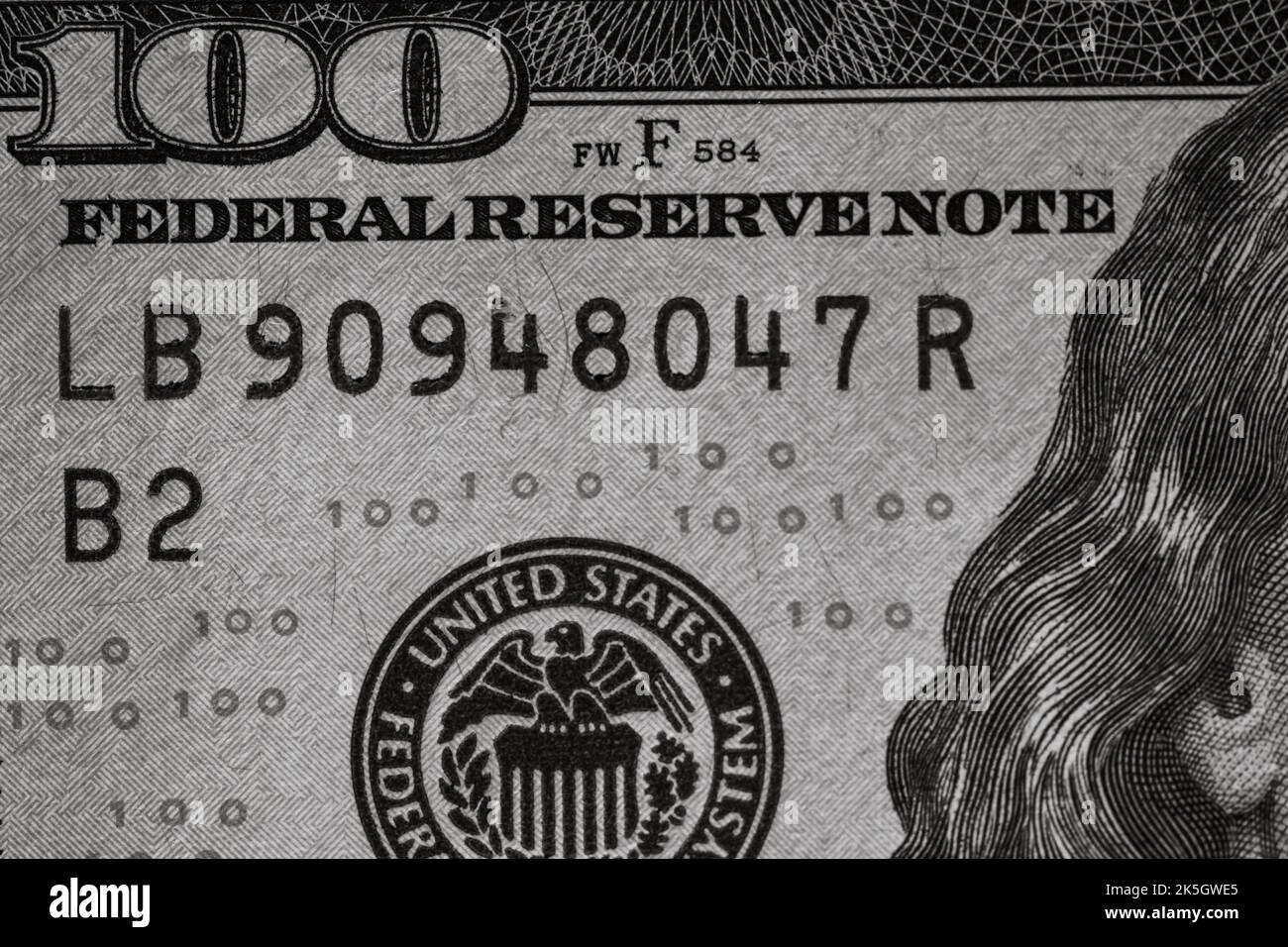 US dollar bills. American economy inflation and devaluation Stock Photo ...