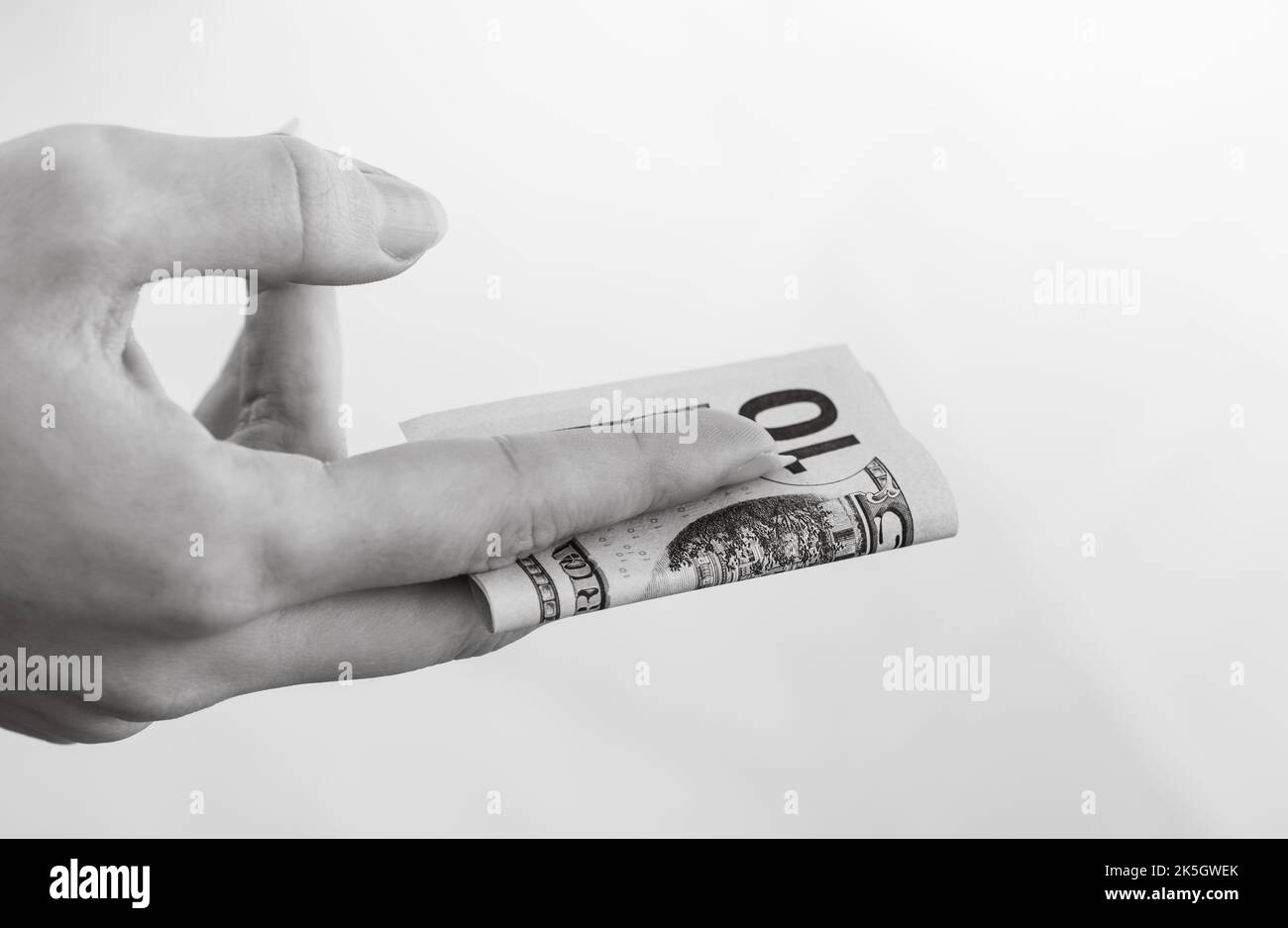 US dollar bills. American economy inflation and devaluation Stock Photo ...