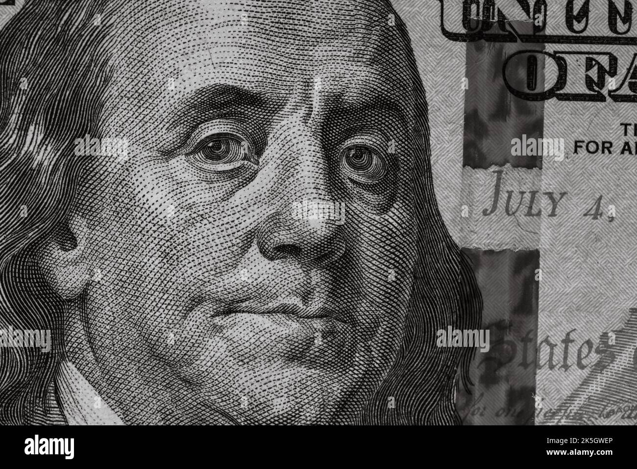 US dollar bills. American economy inflation and devaluation Stock Photo ...