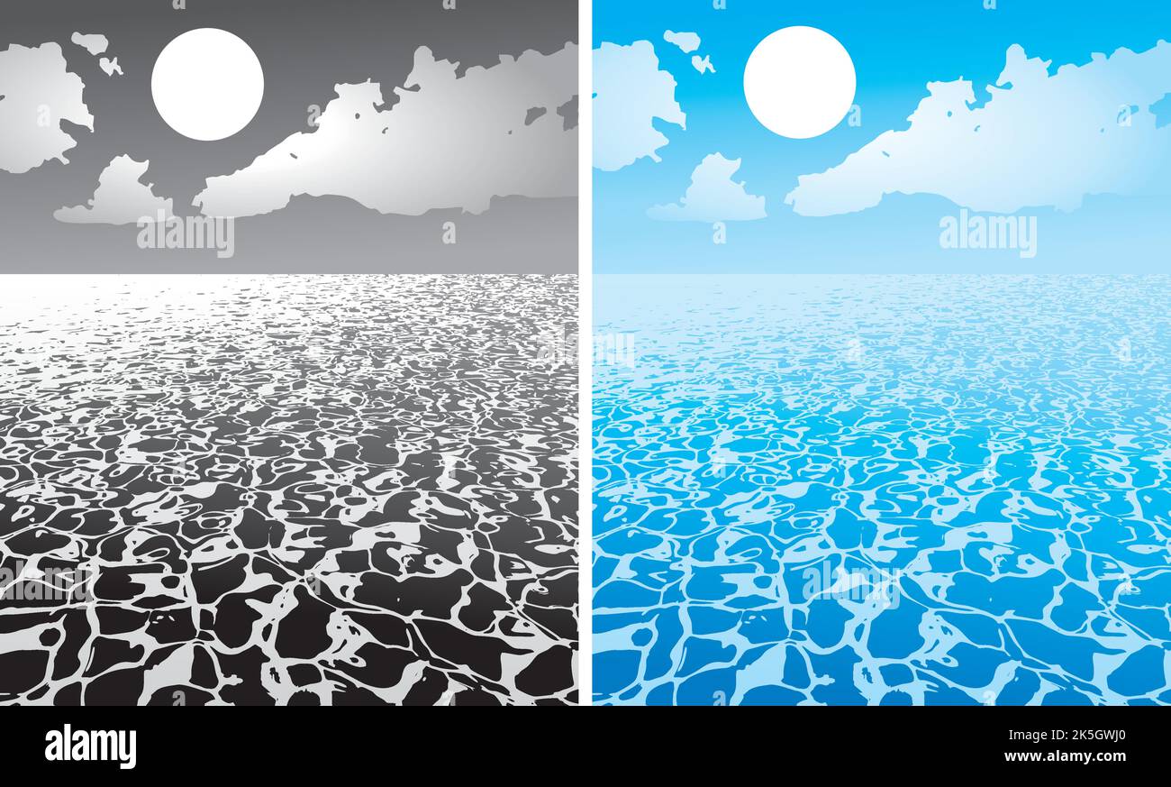Sea surface in sunlight Stock Vector Images - Alamy