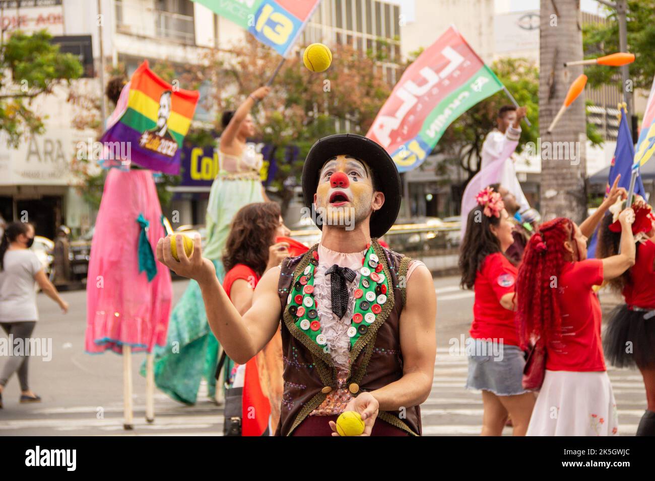 GOIANIA GOIAS BRAZIL - SEPTEMBER 28 2022: A young man dressed as a ...