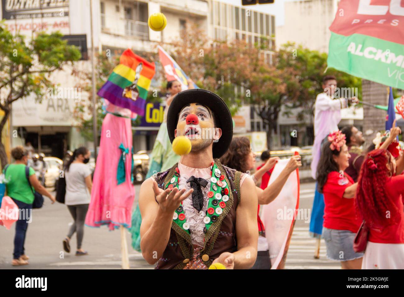 GOIANIA GOIAS BRAZIL - SEPTEMBER 28 2022: A young man dressed as a ...