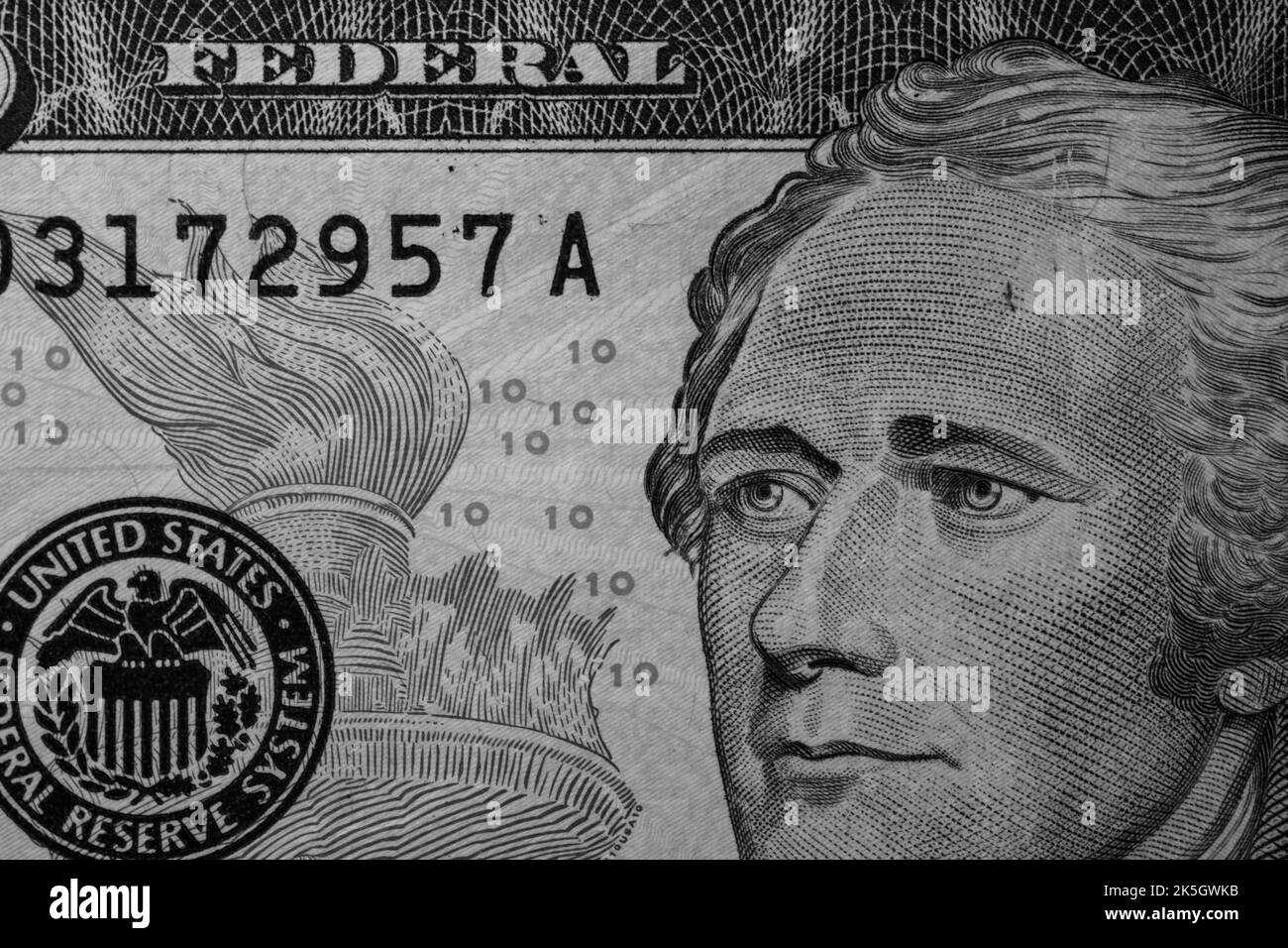 US dollar bills. American economy inflation and devaluation Stock Photo ...