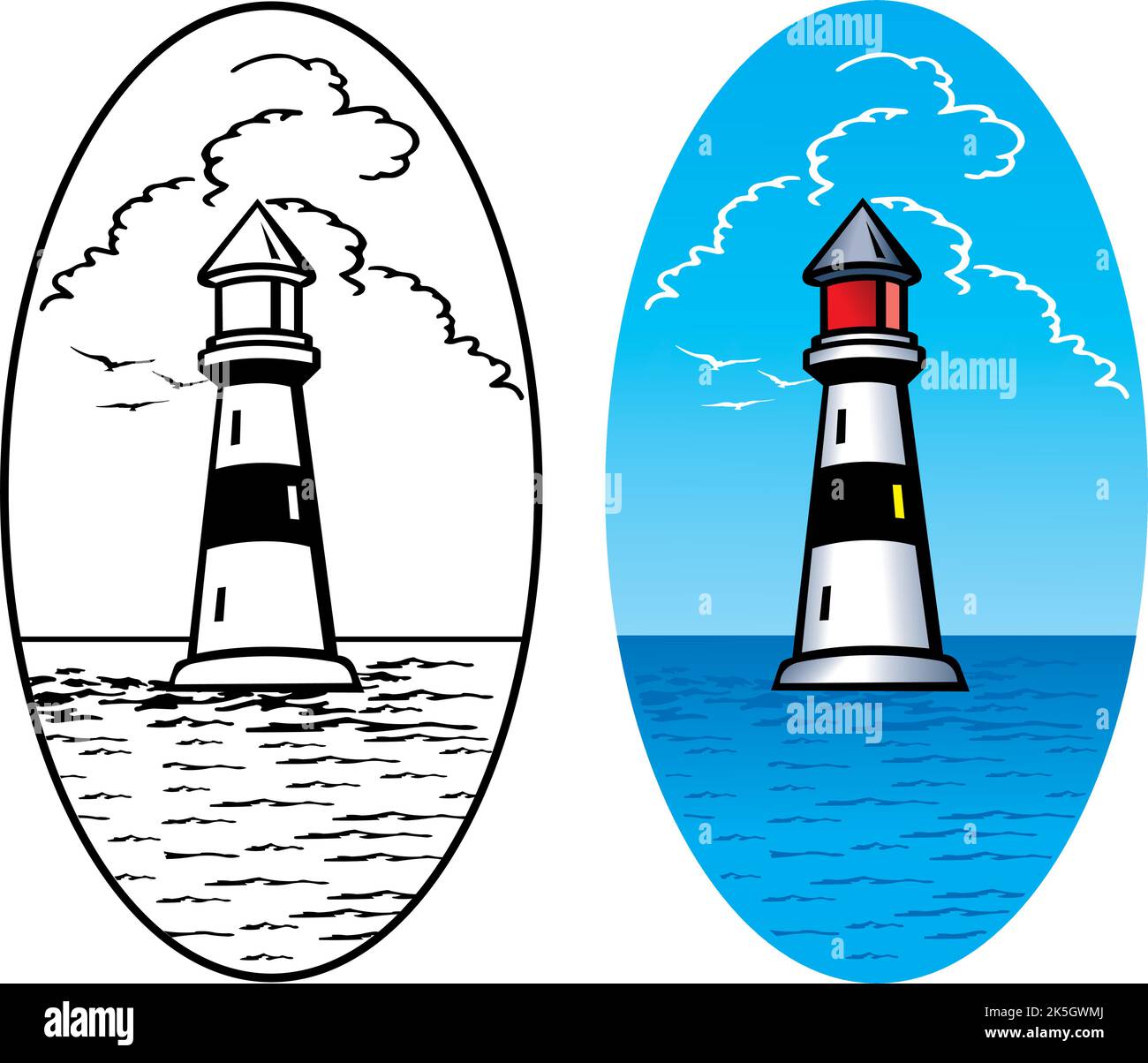 Danger sign rock horizon Stock Vector Images - Alamy
