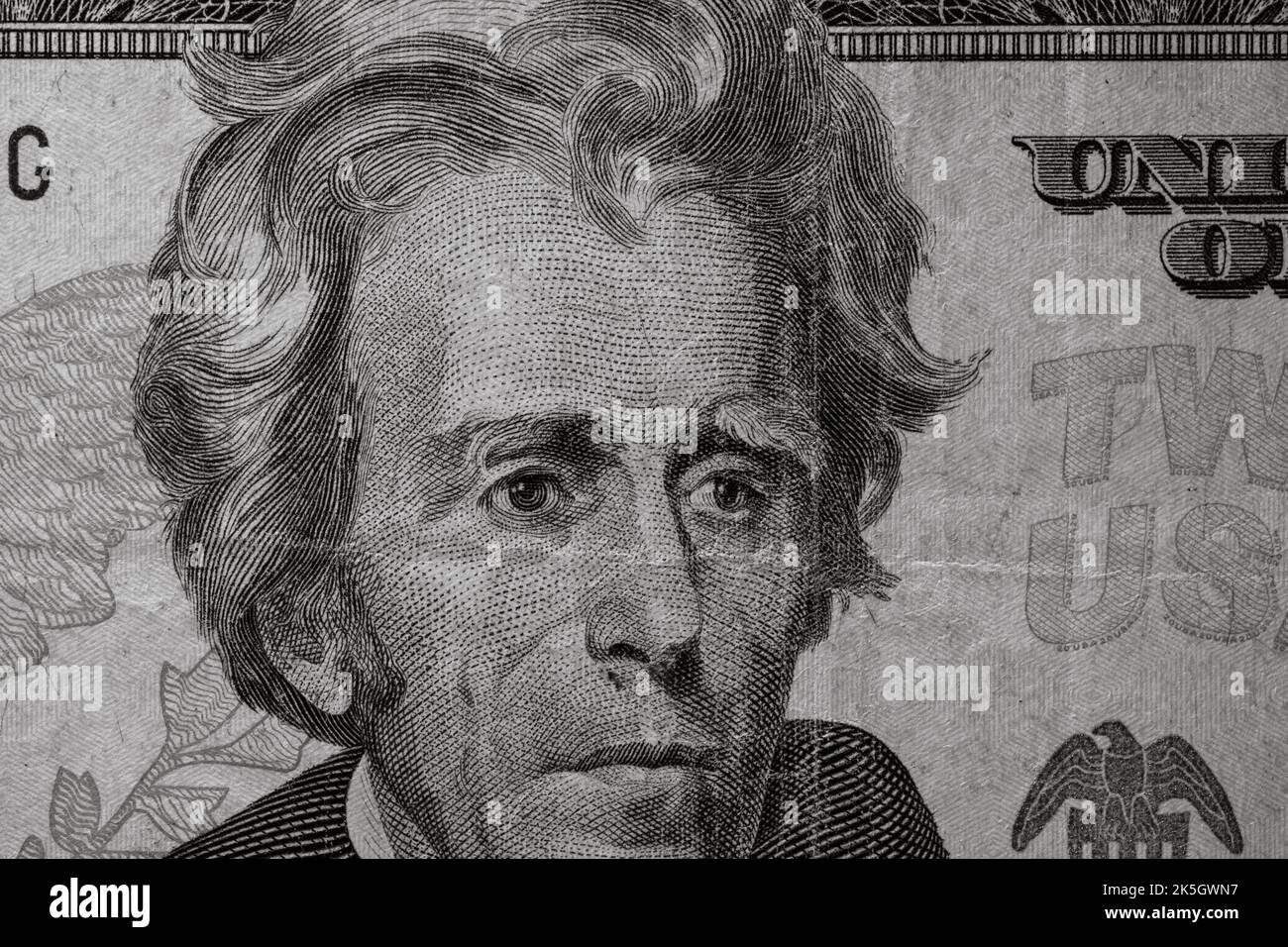 US dollar bills. American economy inflation and devaluation Stock Photo ...