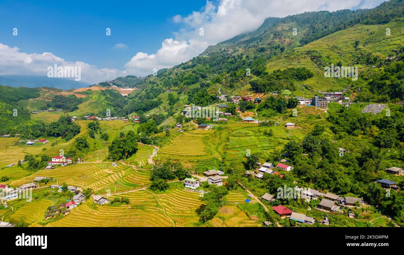 Scenery on the outskirts of Sapa town, Lao Cai province, Vietnam Stock ...