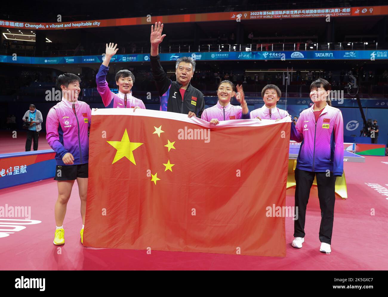 Chengdu, China's Sichuan Province. 8th Oct, 2022. Sun Yingsha, Wang ...