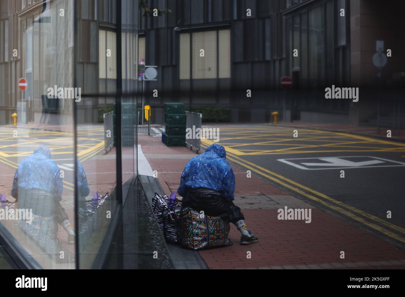 Jobless and underemployed worker on a street in Causeway Bay amid the ...