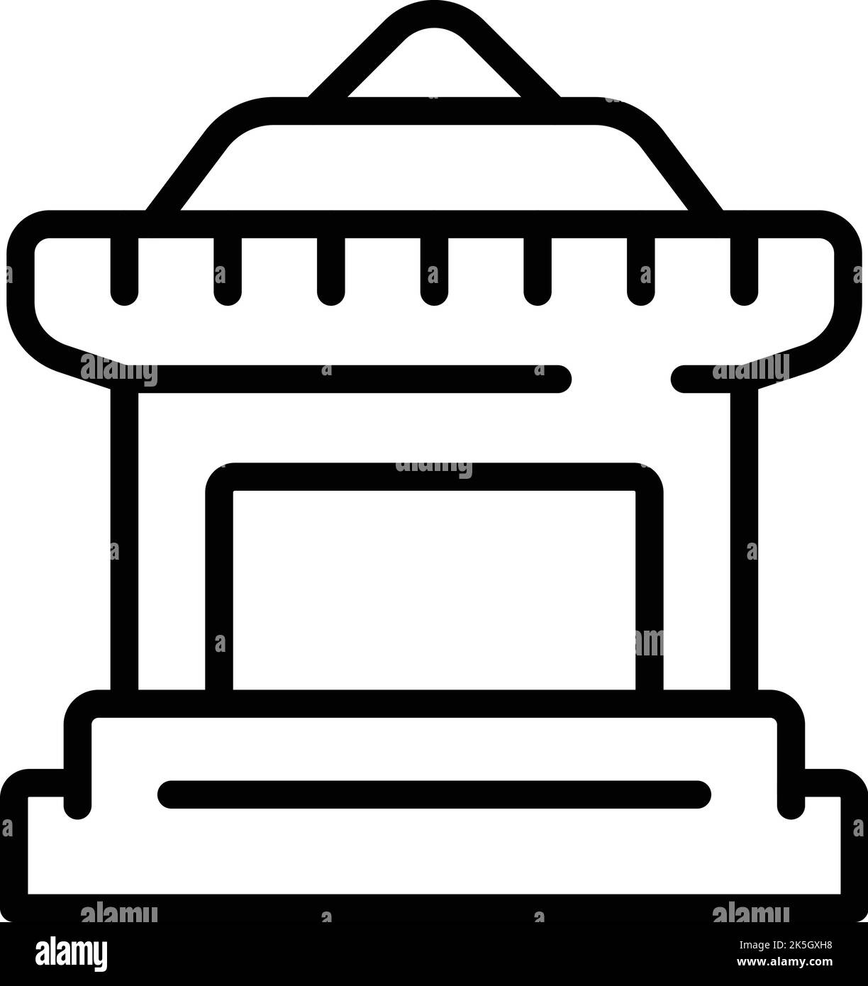 Asia building icon outline vector. Myanmar culture. Sky people Stock ...