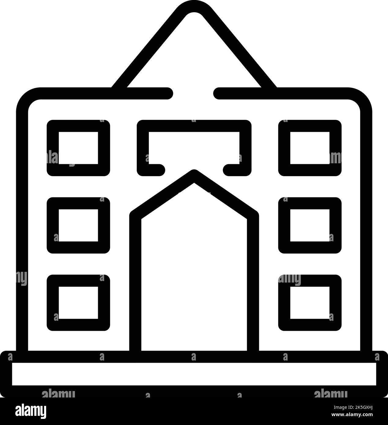 Culture building icon outline vector. National landmark. People union ...
