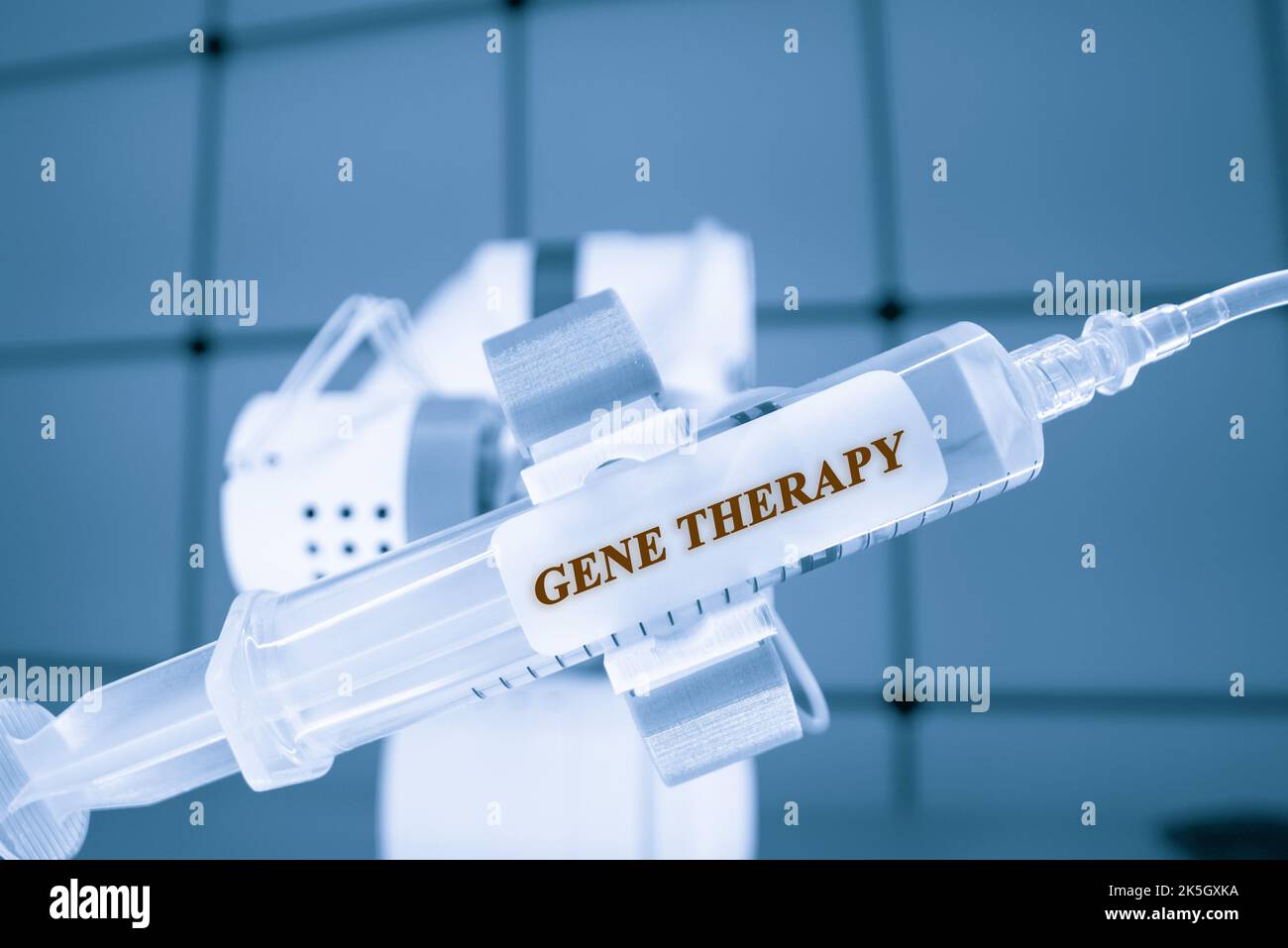 liquid dispenser of genetic solution for gene therapy in the roboter ...