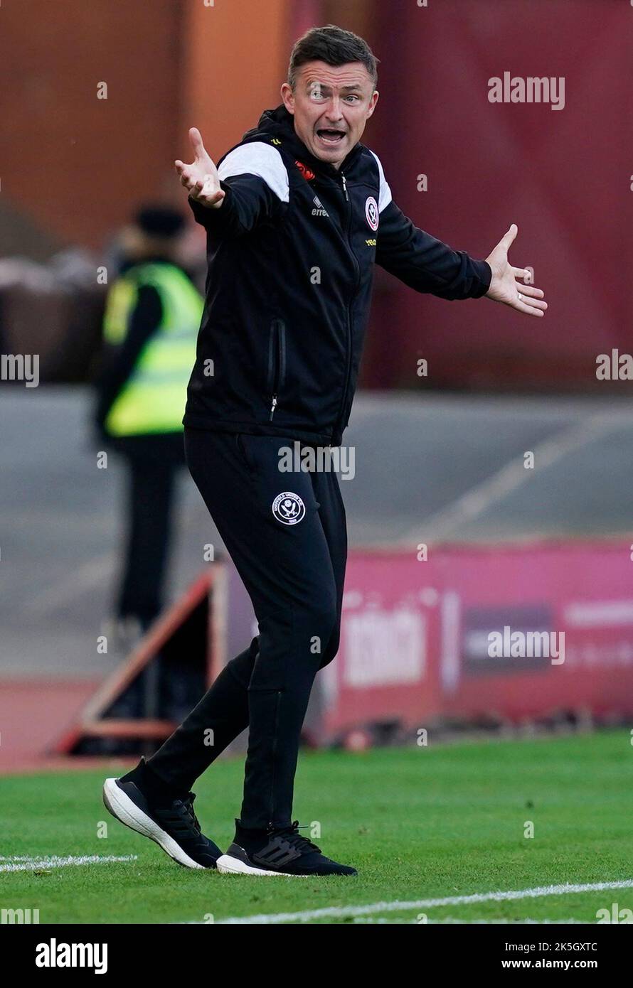Stoke, England, 8th October 2022. Paul Heckingbottom manager of ...
