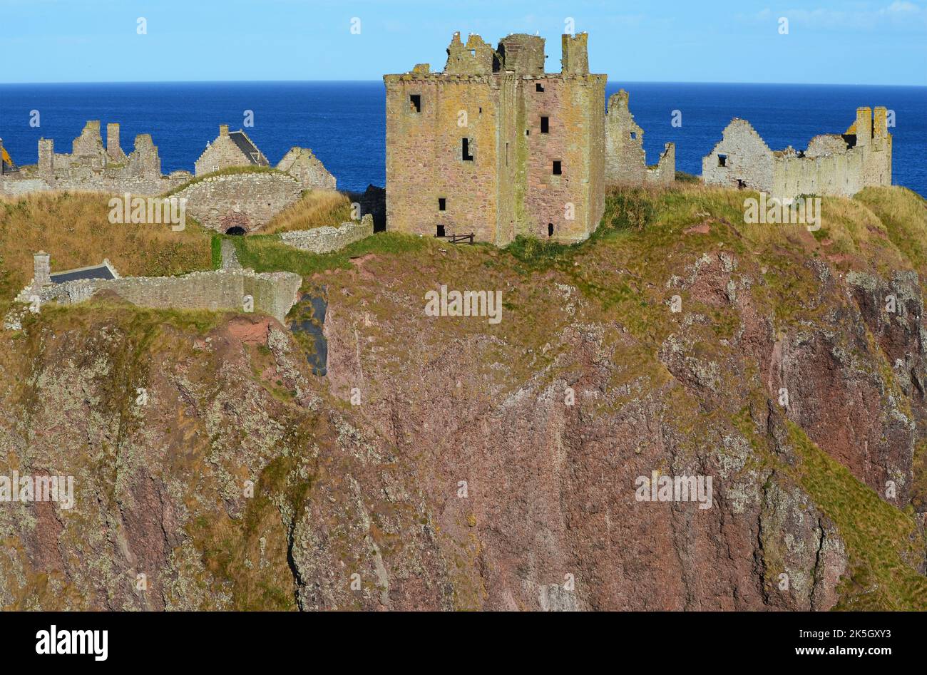 The Dunnottar Castle in Stonehaven, a Scottish historical landmark ...