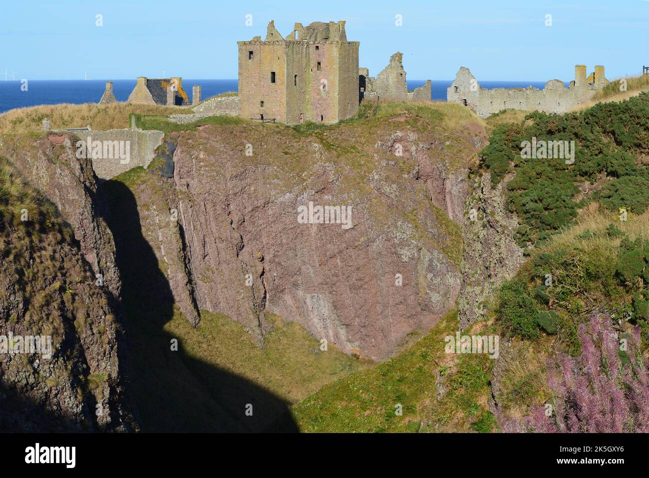 The Dunnottar Castle in Stonehaven, a Scottish historical landmark ...