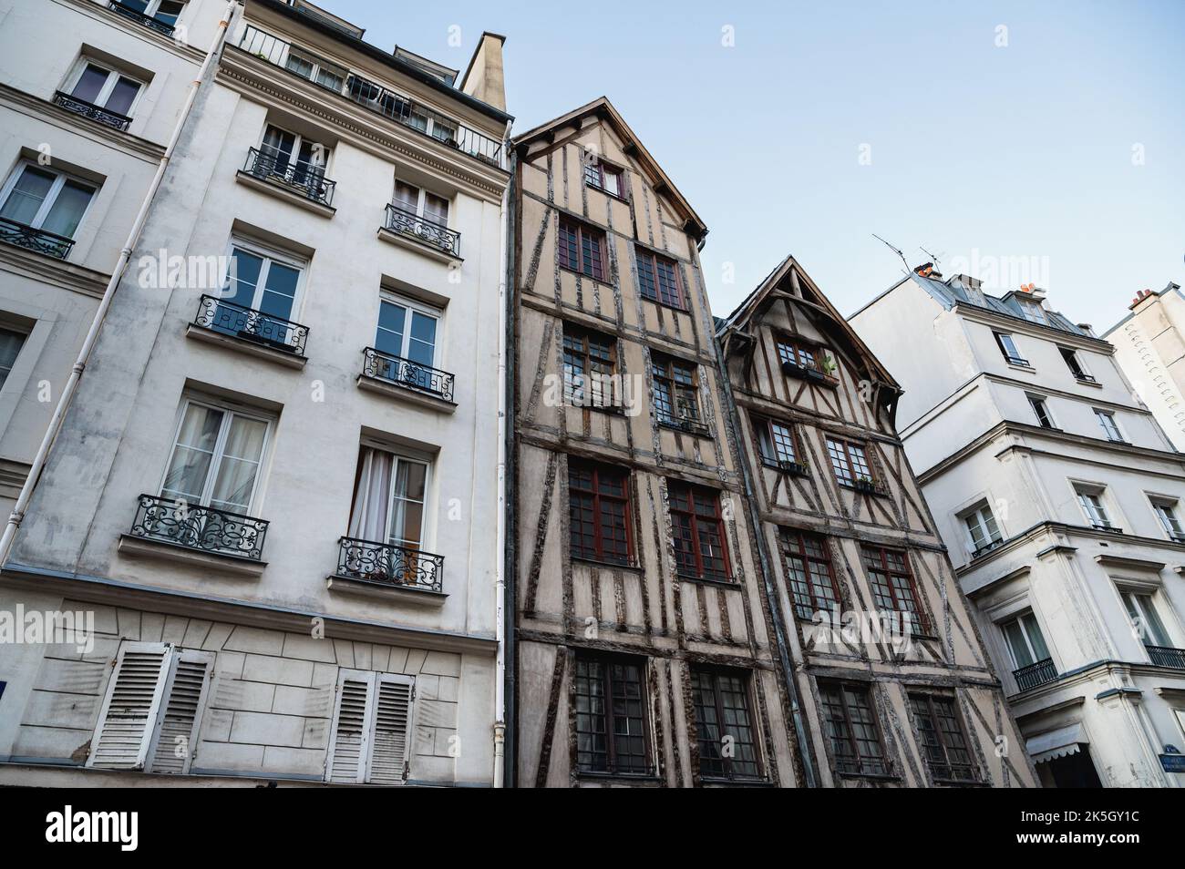 Old medieval style timber framed house in Paris situated in the heart ...