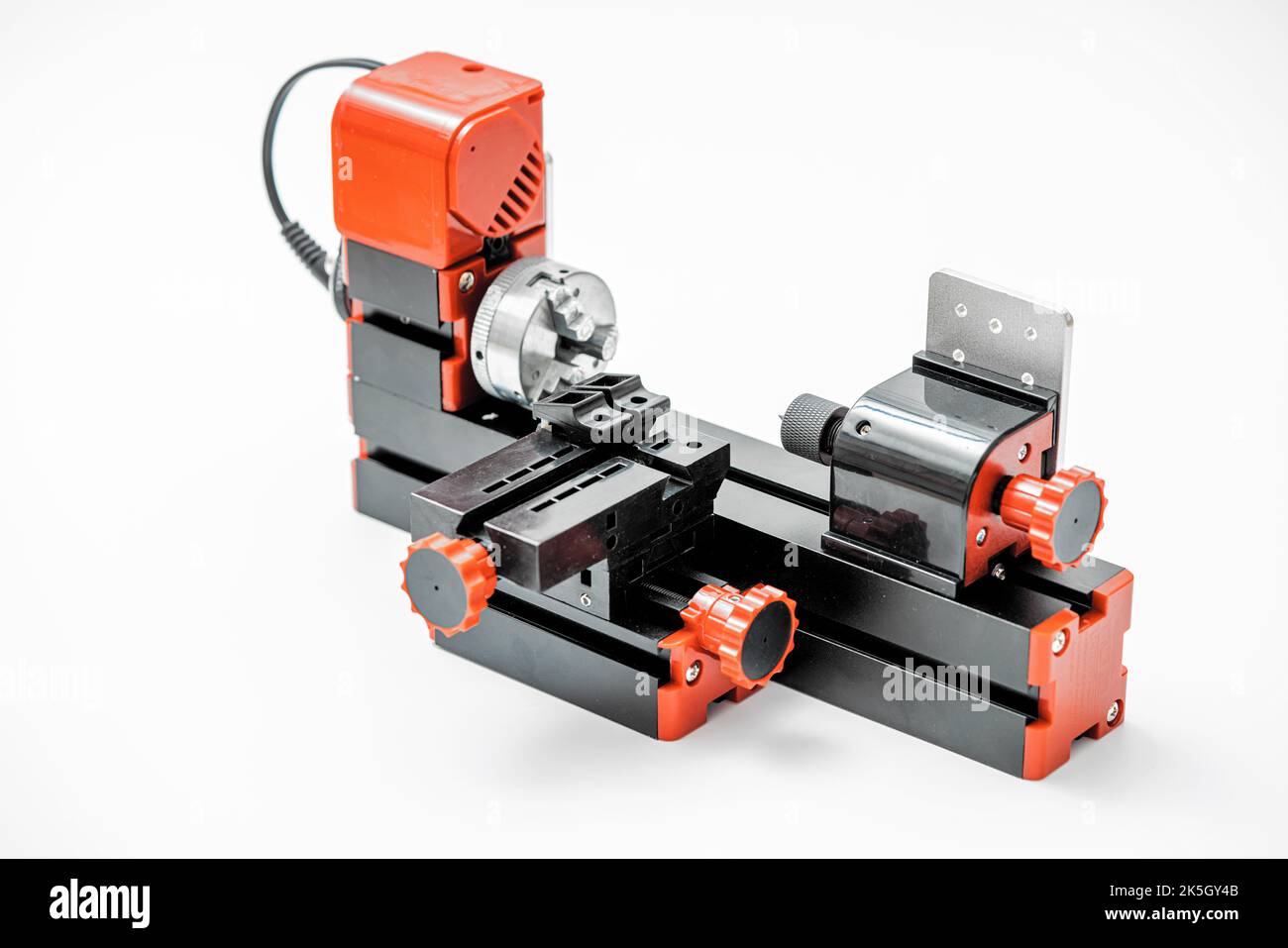 Small diy turning lathe machine for education and hobby Stock Photo - Alamy