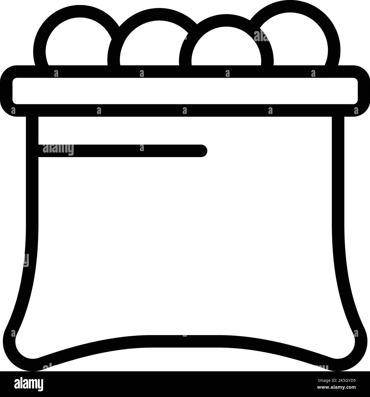 Sack potato icon outline vector. City day. Country world Stock Vector ...