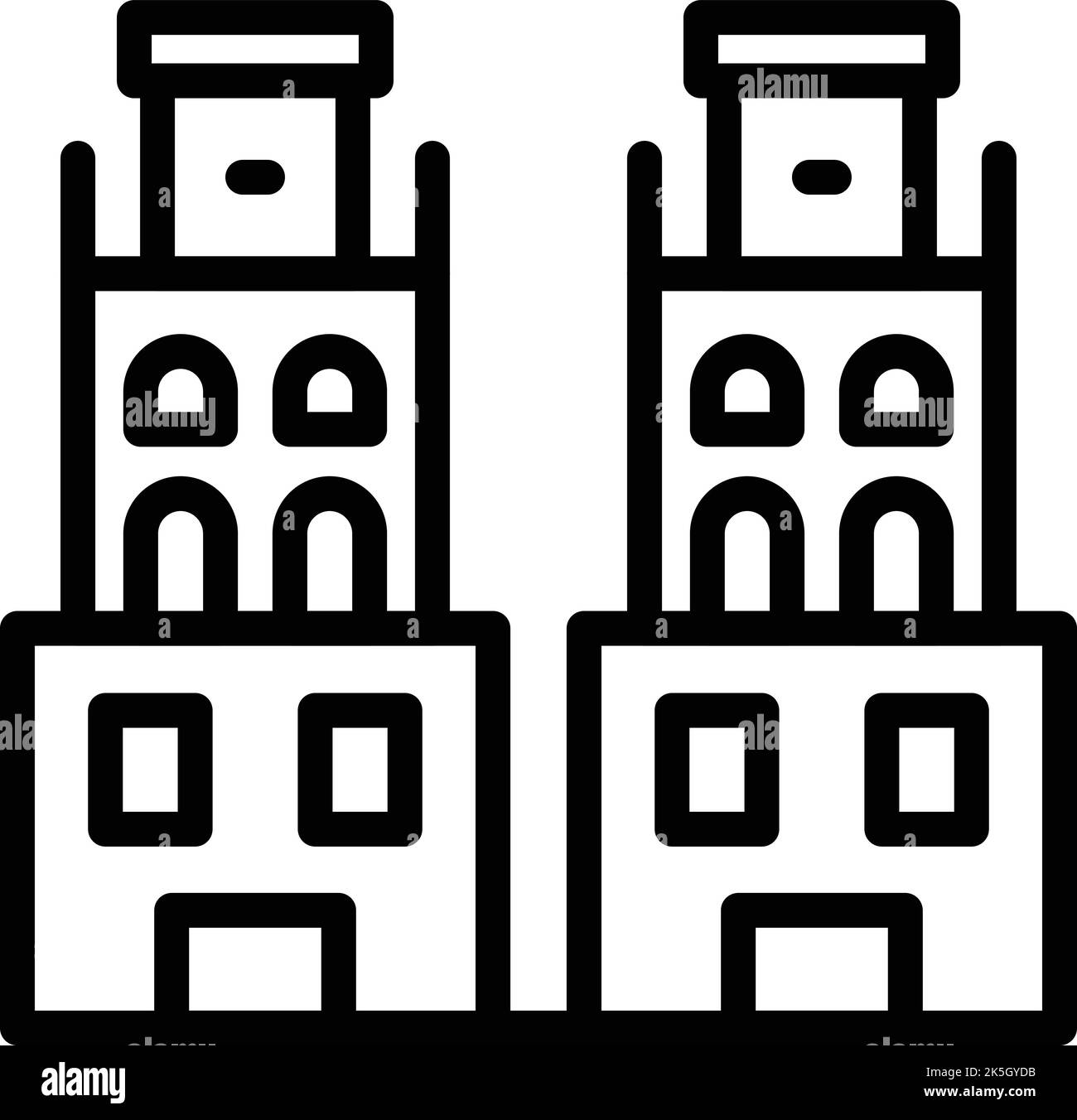 Minsk architecture icon outline vector. Gomel day. Culture belorussia ...