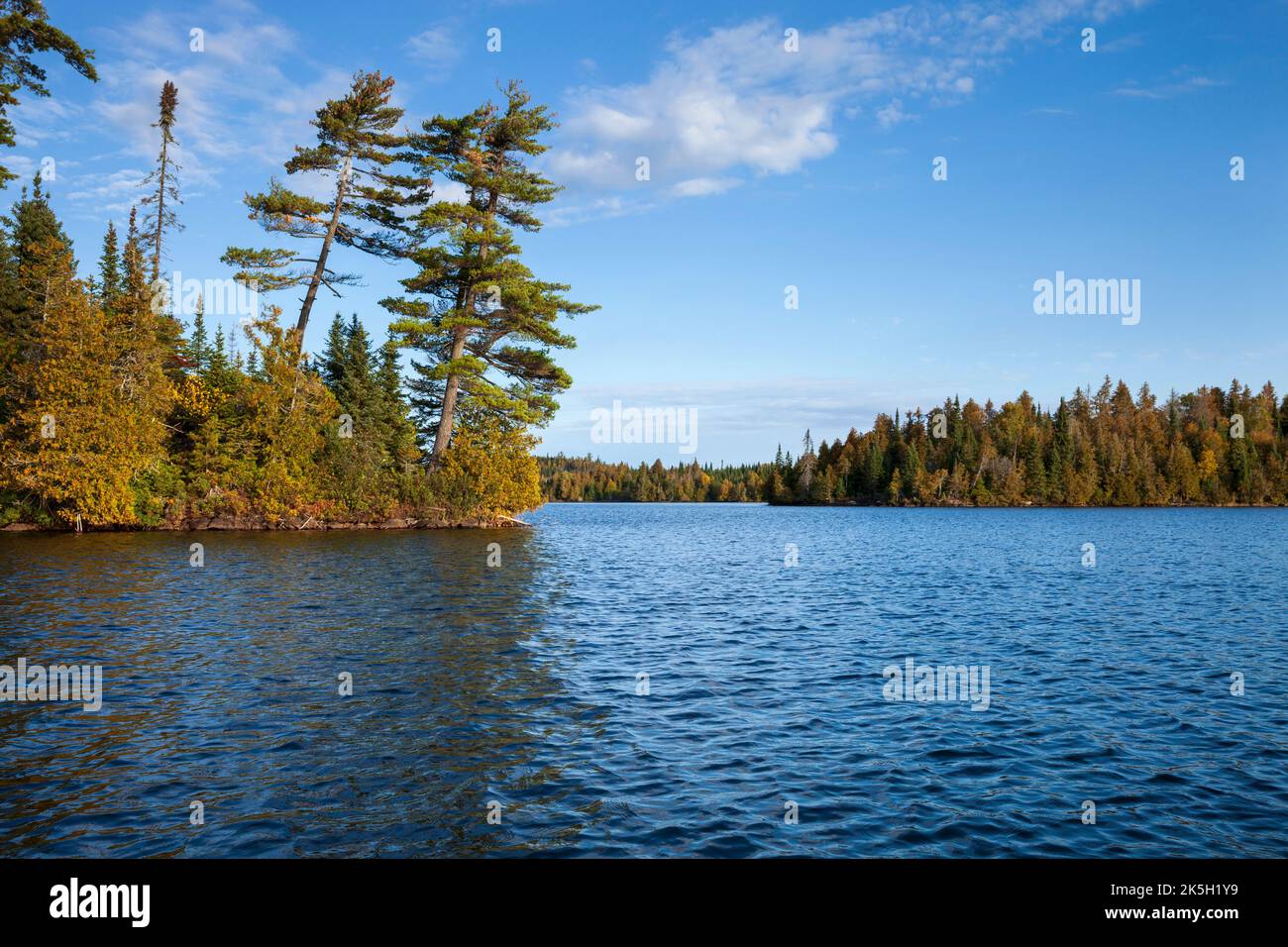 Boundary Waters lake in morning sunlight during autumn Stock Photo - Alamy