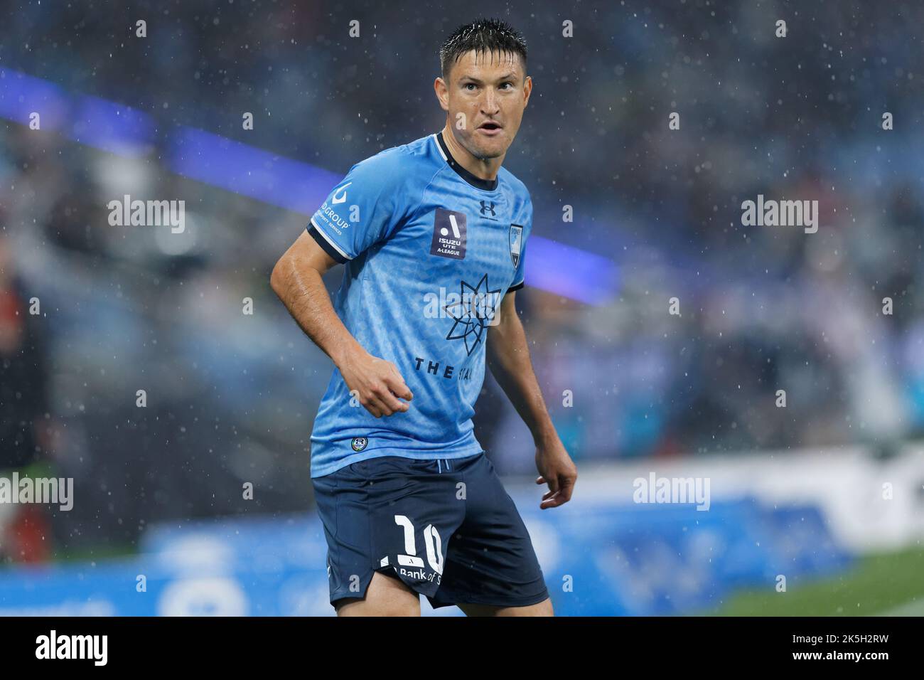 SYDNEY, AUSTRALIA - OCTOBER 8: Joseph Lolley of Sydney FC looks on ...