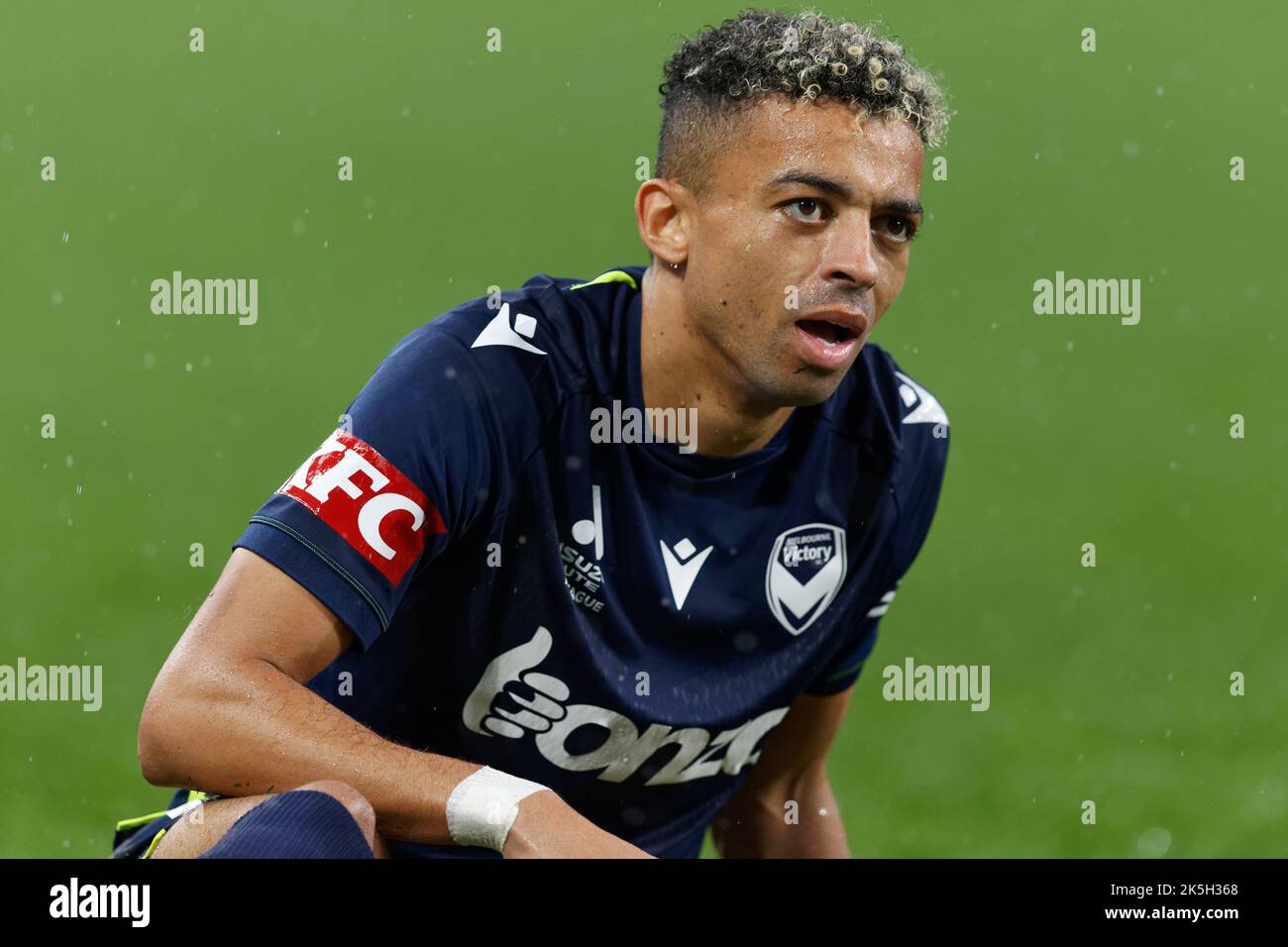 SYDNEY, AUSTRALIA - OCTOBER 8: Ben Folami of Melbourne Victory FC looks ...