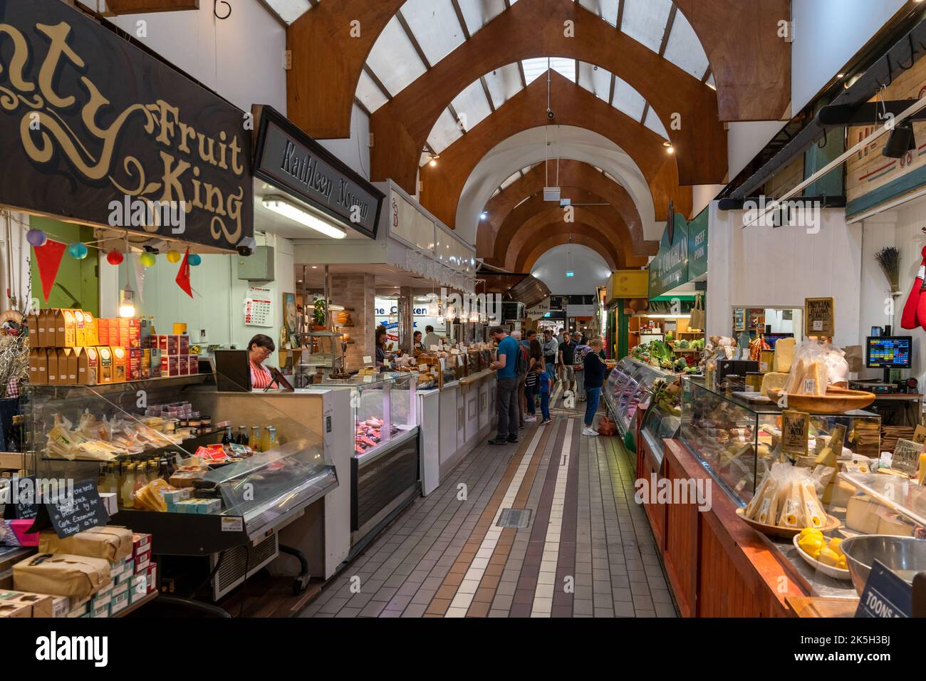 Cork, Ireland - 16 August, 2022: interior view of the English Market in ...