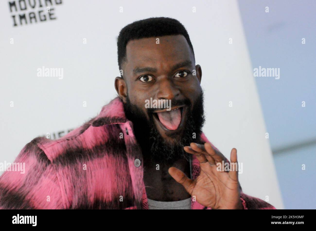New York, USA. 08th Oct, 2022. Michael James Shaw attends a photo call for the Museum of the ...