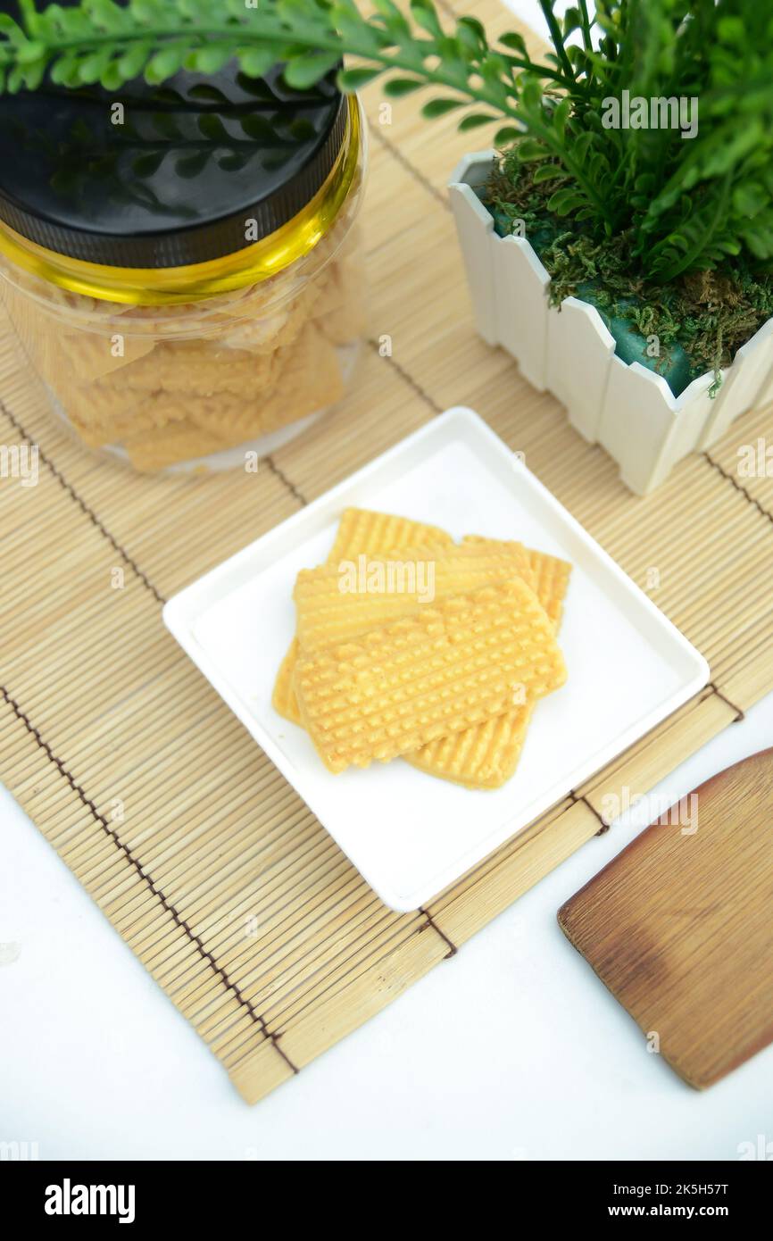 Fresh home made Samprit Cookies. Famous delicacy on Hari Raya ...