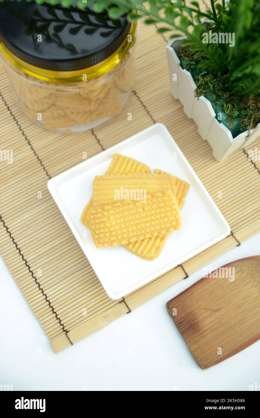 Fresh home made Samprit Cookies. Famous delicacy on Hari Raya ...