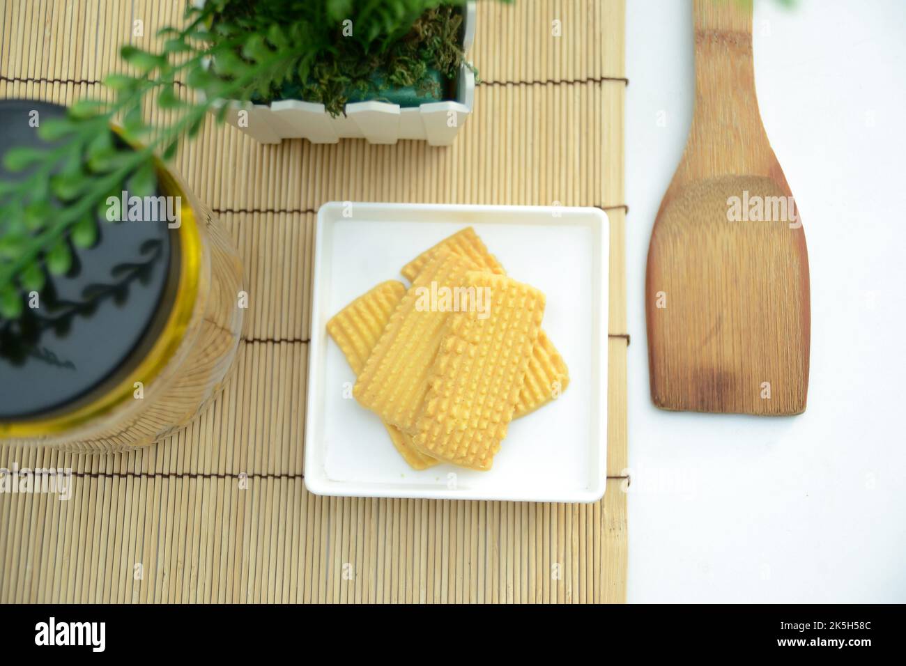 Fresh home made Samprit Cookies. Famous delicacy on Hari Raya ...