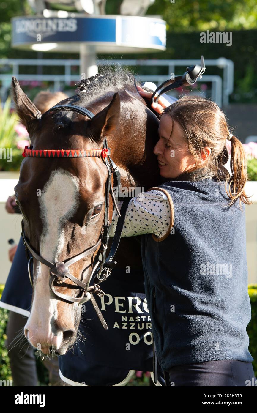 Ascot, Berkshire, UK. 1st October, 2022. Horse Dream Composer ridden by ...