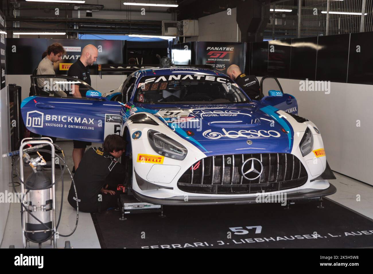 1 October 2022 - Mercedes AMG GT in pit garage at Festival of Speed ...