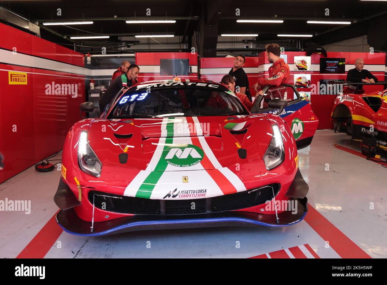 1 October 2022 - Ferrari in pit garage at Festival of Speed, Festival ...