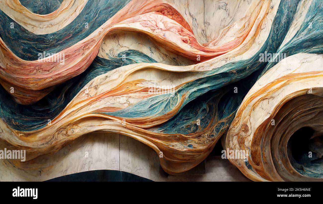 A colorful backdrop with wavy marble texture Stock Photo - Alamy