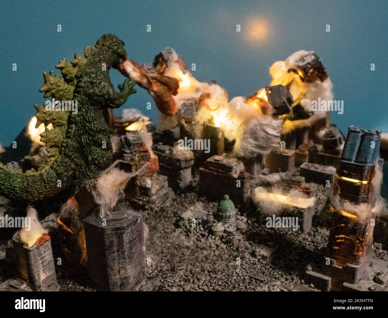 Godzilla attacks Montreal City Stock Photo - Alamy
