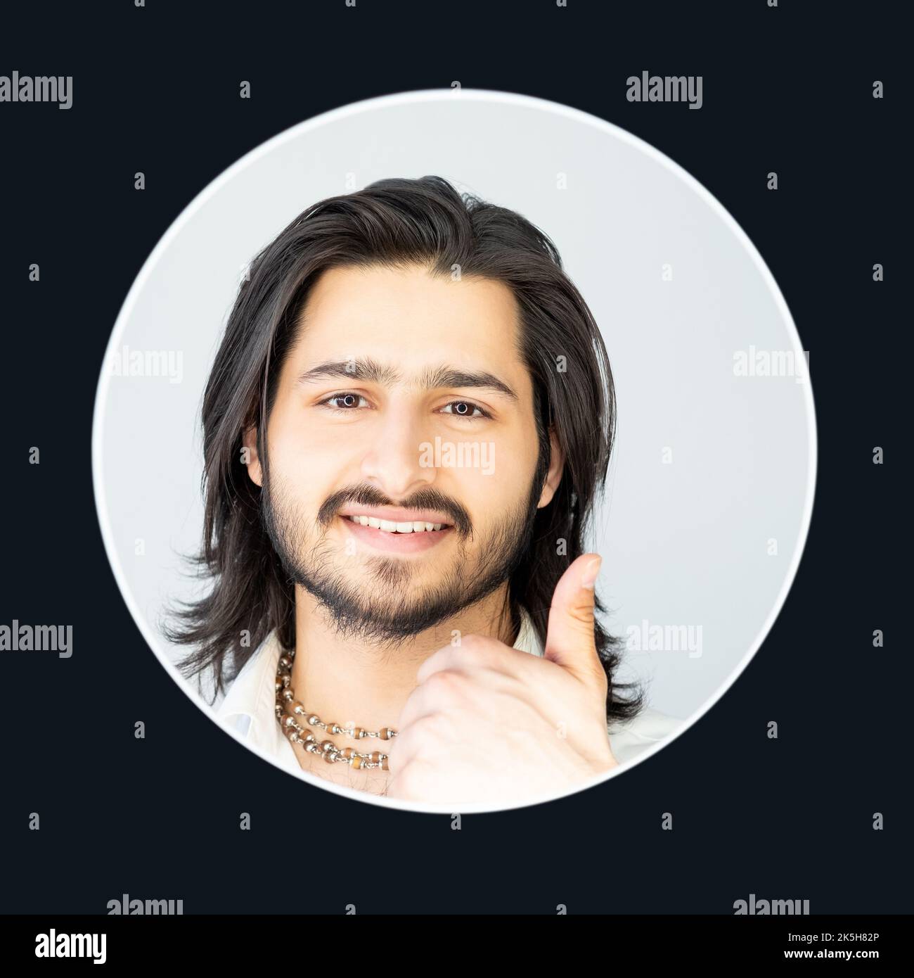 Successful man. Positive male portrait. Support help. Positive mind ...