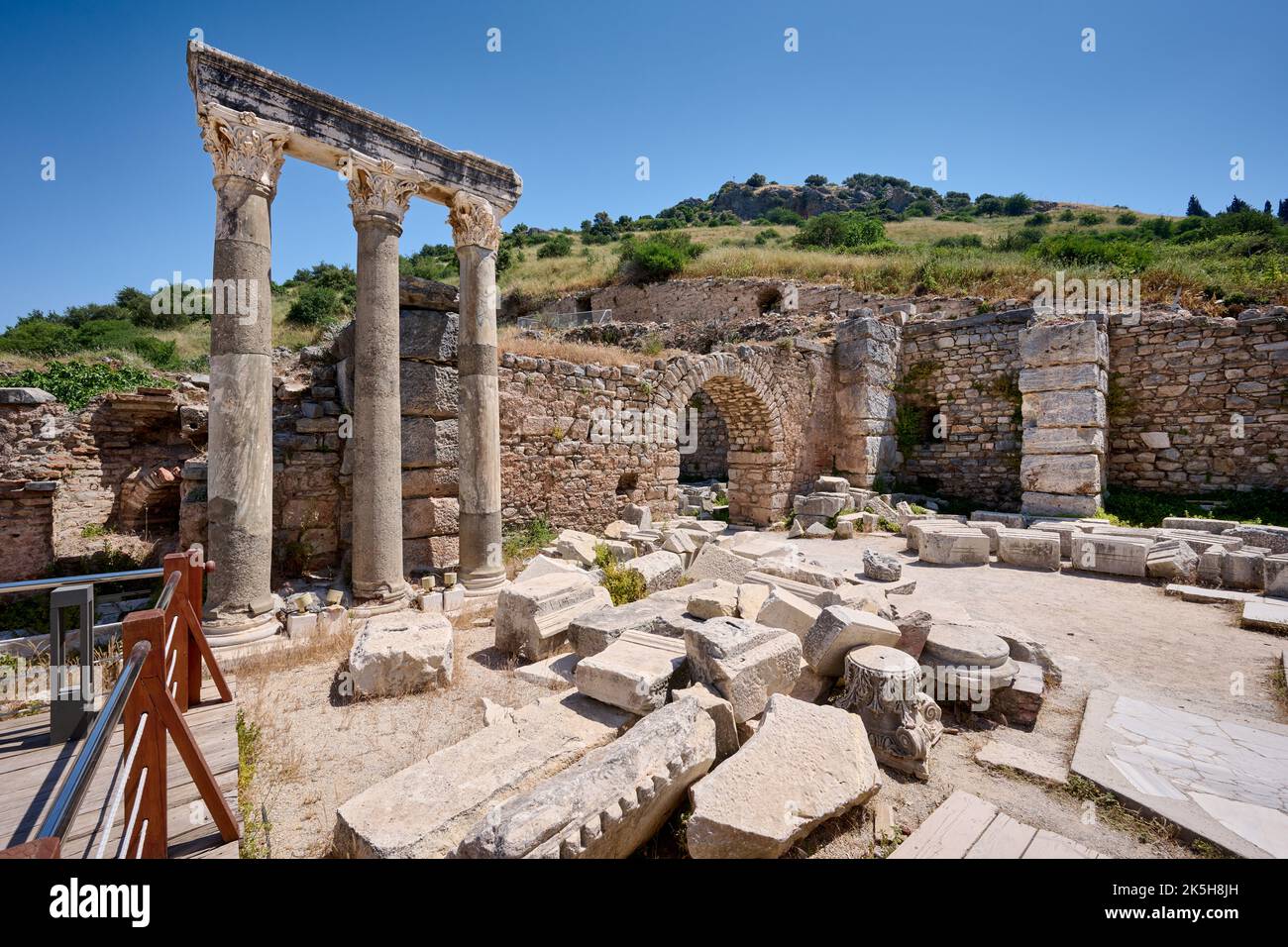 Scholastica Baths in Ephesus Archaeological Site, Selcuk, Turkey Stock ...