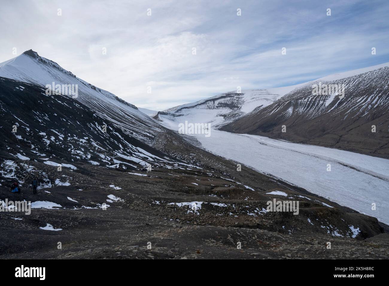 landscape view of a glacier in Longyearbyen, Svalbard Islands (Norway ...
