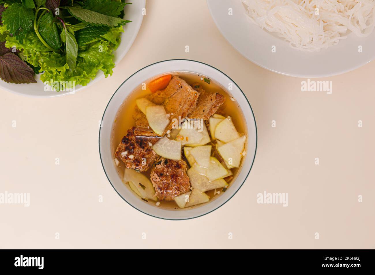 Bun Cha Ha Noi, Vietnamese grilled pork with rice noodles, Vietnamese ...