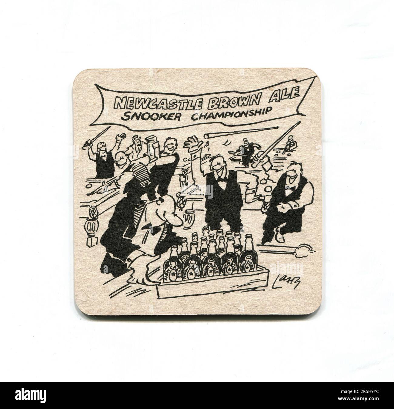 A vintage beer mat promoting the English beer, Newcastle Brown Ale ...