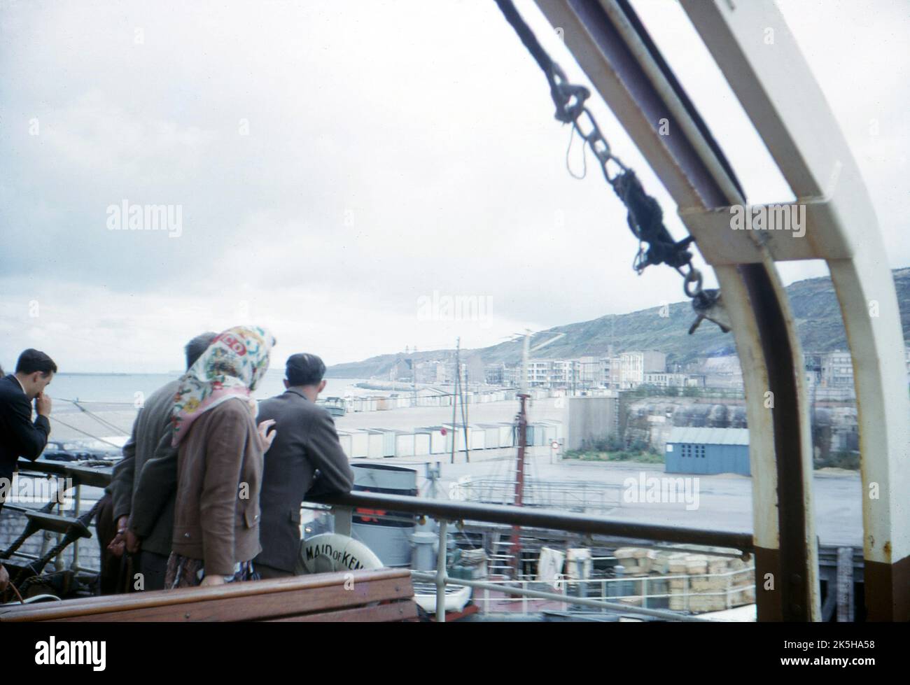 Boulogne-sur-Mer, France. 1963. Passengers aboard the ‘Maid of Kent ...