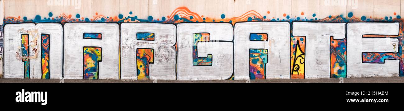 Panoramic Image of 'Margate' - Street Art, Margate, Kent, Uk Stock ...