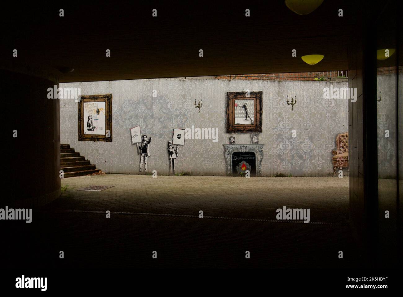 Street art in a pedestrian underpass in Stavanger (Dotmasters graffiti ...