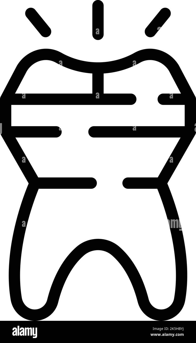 Shiny tooth icon outline vector. Magic gem. Company silver Stock Vector ...