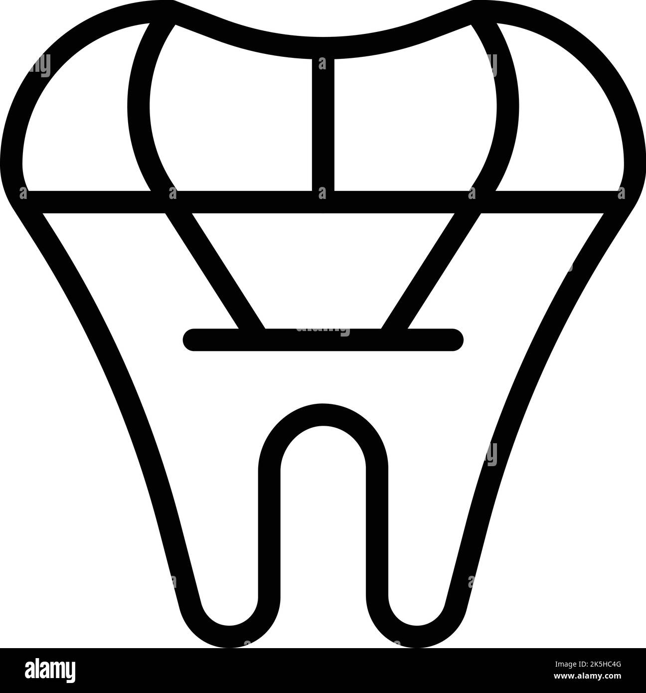 New tooth icon outline vector. Magic teeth. Stone glass Stock Vector ...